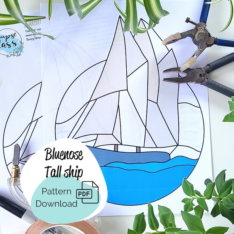 Stained Glass Sailboat - Etsy