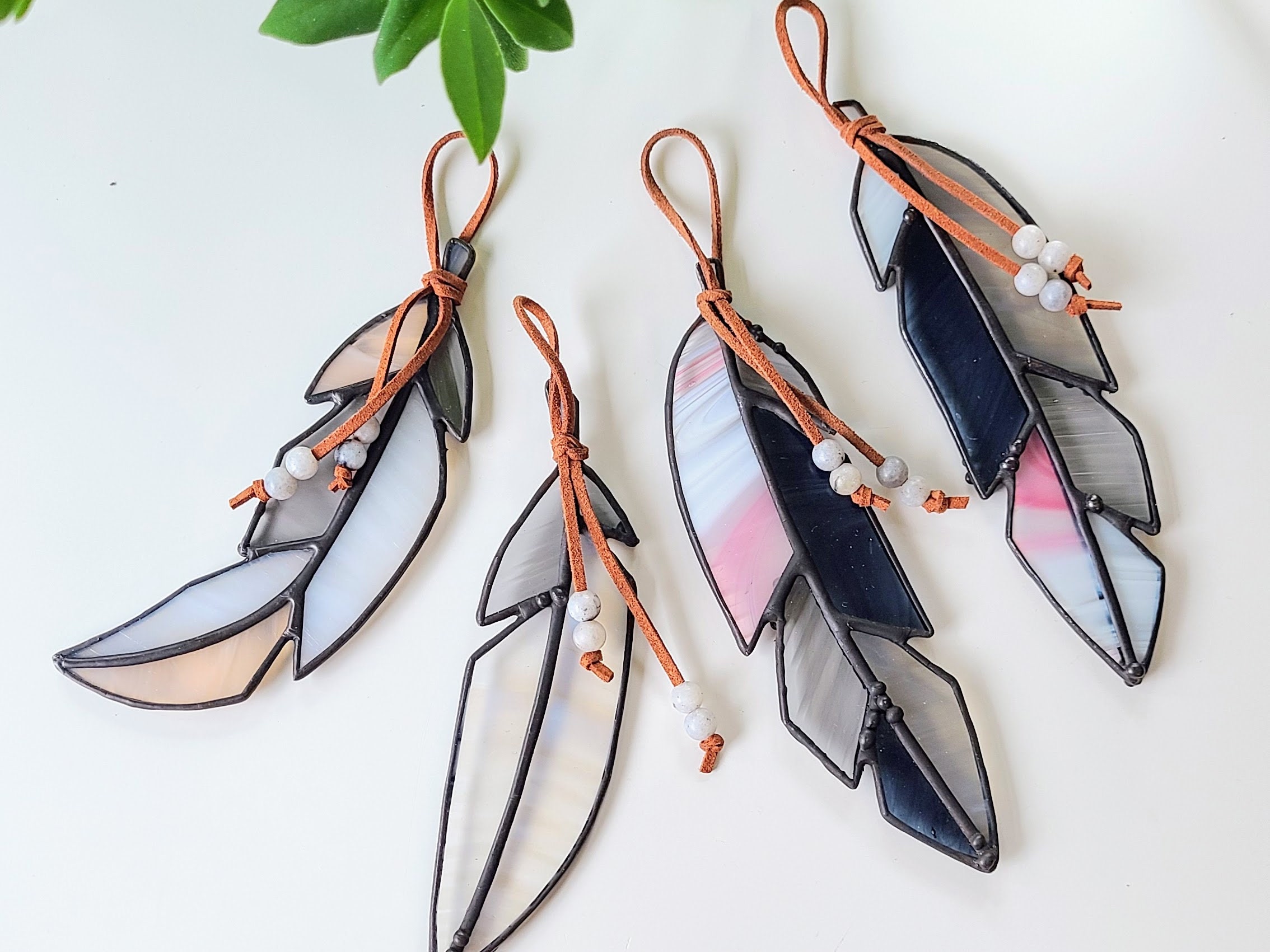 Stained Glass Feather Patterns X 6 // Beginner Stained Glass - Etsy Canada