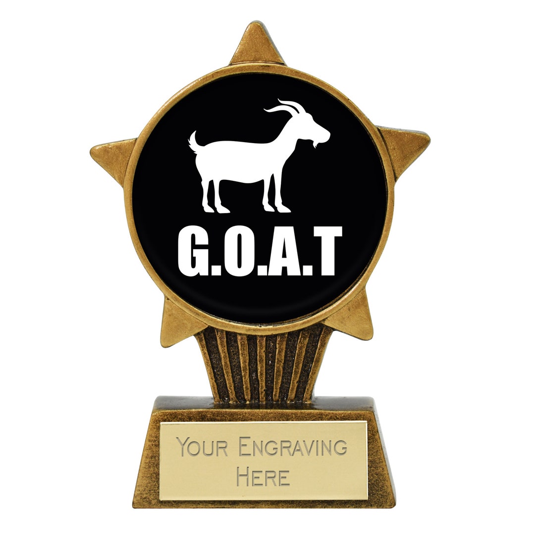 Gold Star GOAT Greatest of All Time Novelty Gift Trophy Award - Etsy UK