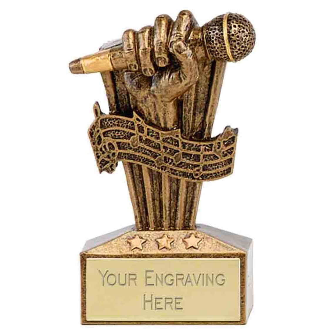 Gold Singing Music Microphone Karaoke Award Trophy 7.5cm FREE - Etsy