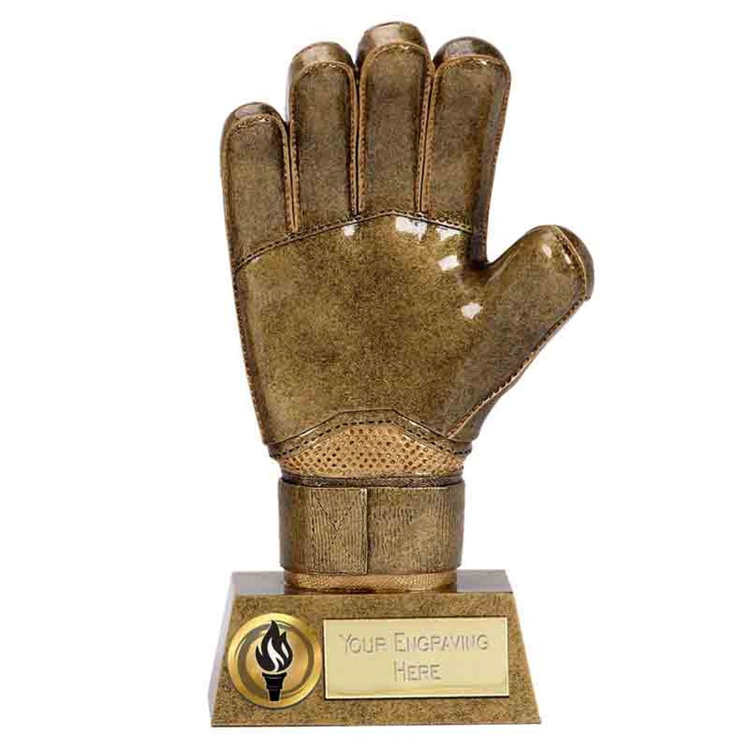 Gold 3D Goalkeeper Glove Football Player Award Trophy Award 22cm (8 3/4 ...