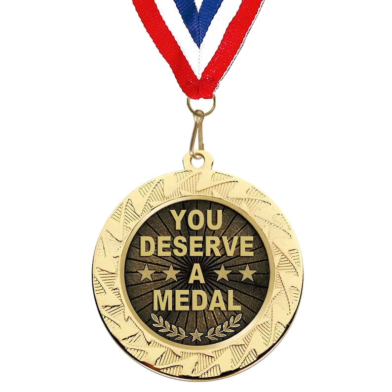 Large Gold Heavyweight You Deserve A Medal Medal 70mm With - Etsy UK