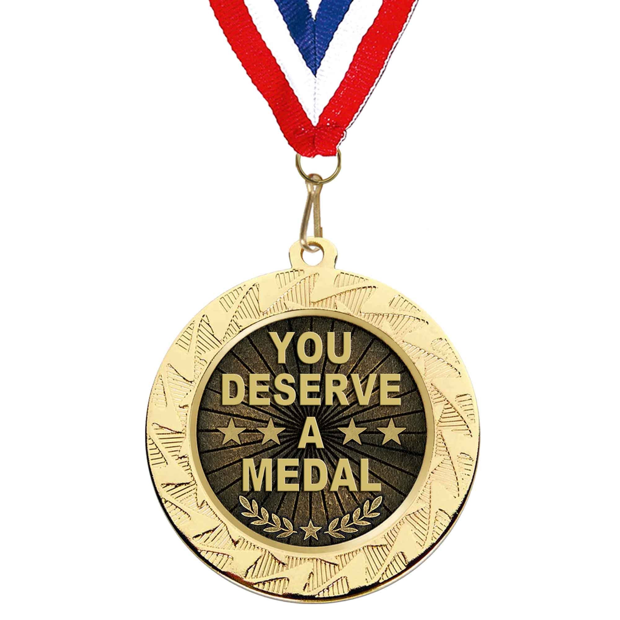 Large Gold Heavyweight You Deserve A Medal Medal 70mm With - Etsy UK