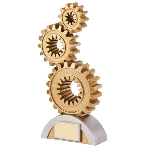 Employee of the Month Cog Achievement Trophy Award 17.5cm - Etsy UK