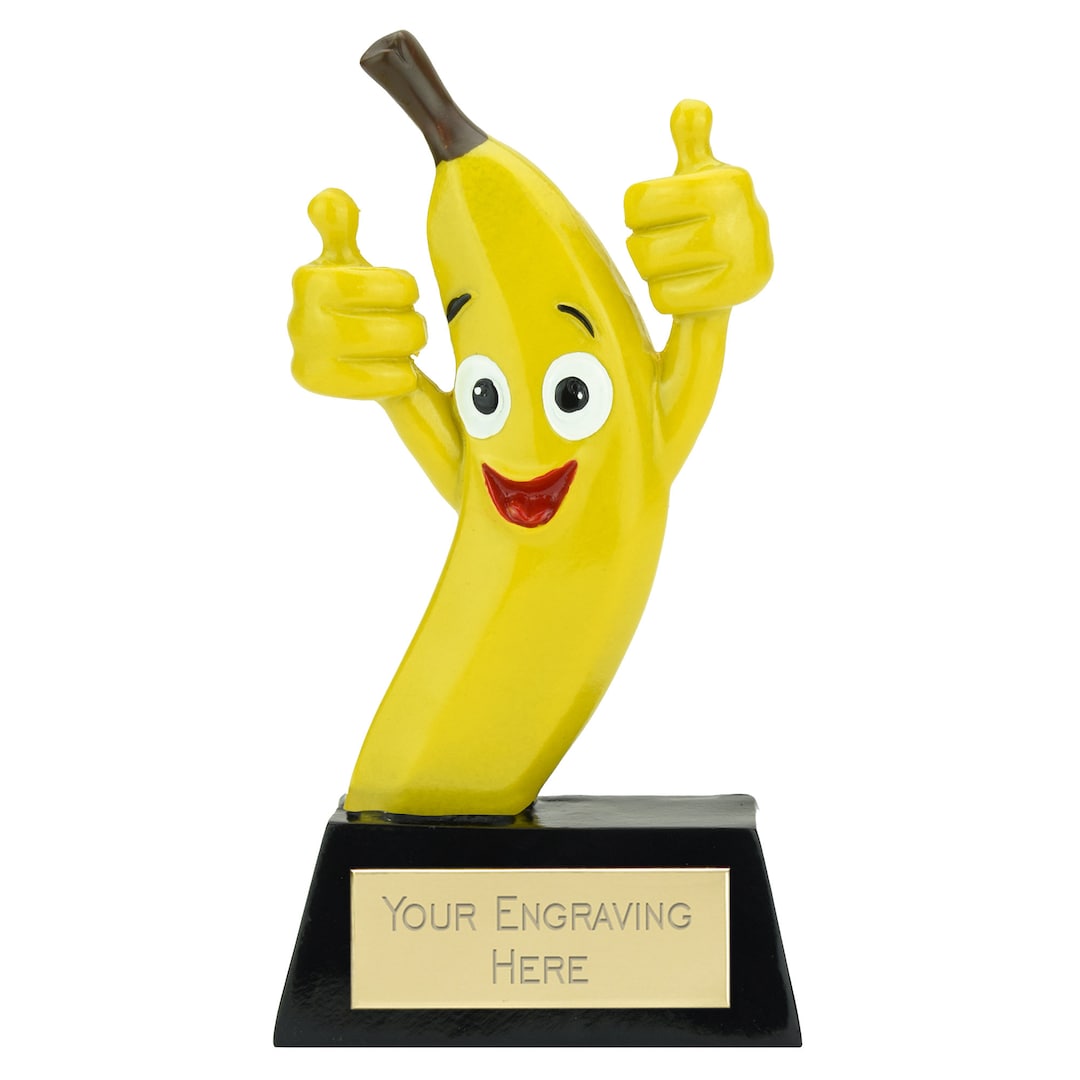 Novelty Smiley Banana Award Trophy 13.5cm (5 1/4") FREE ENGRAVING - Etsy