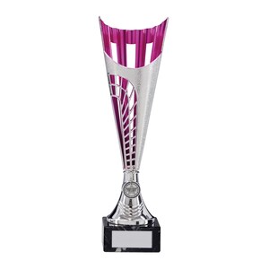 Silver and Pink Cone Trophy Cup Award in 5 Sizes | FREE ENGRAVING - Etsy