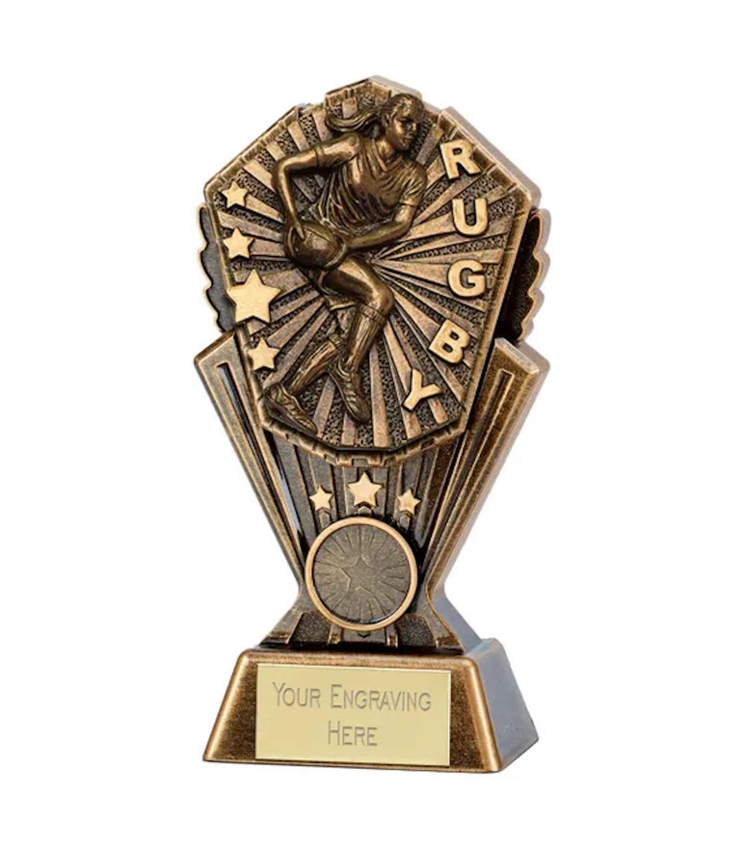 Peak 2D Female Girls Rugby Boot Ball Engraved Trophy Award 2 Sizes FREE ...