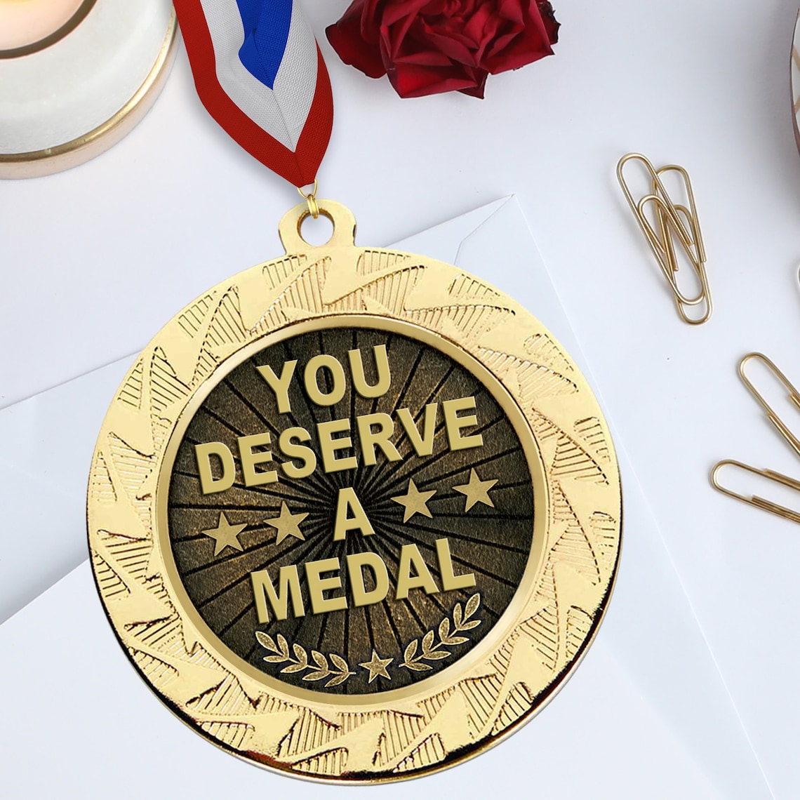 Large Gold Heavyweight You Deserve A Medal Medal 70mm With - Etsy UK