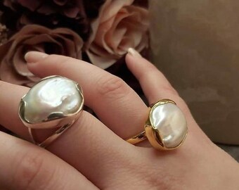 Big Pearl Ring | Etsy
