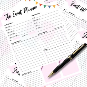 Event Planner Template | Printable Event & Party Forms | Event Planning ...