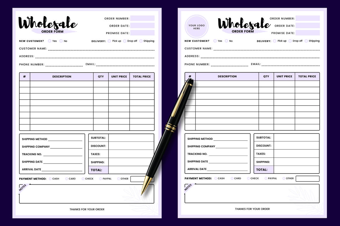 Mug Order Form Template Coffee Cup Order Form Wholesale - Etsy