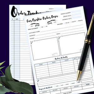 Car Freshie Order Form, Order Tracker, Daily Notes, Business Order Form ...