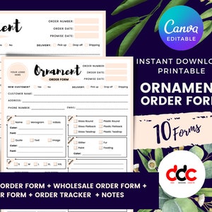 Ornament Order Form Template Custom Order Form Wholesale - Etsy