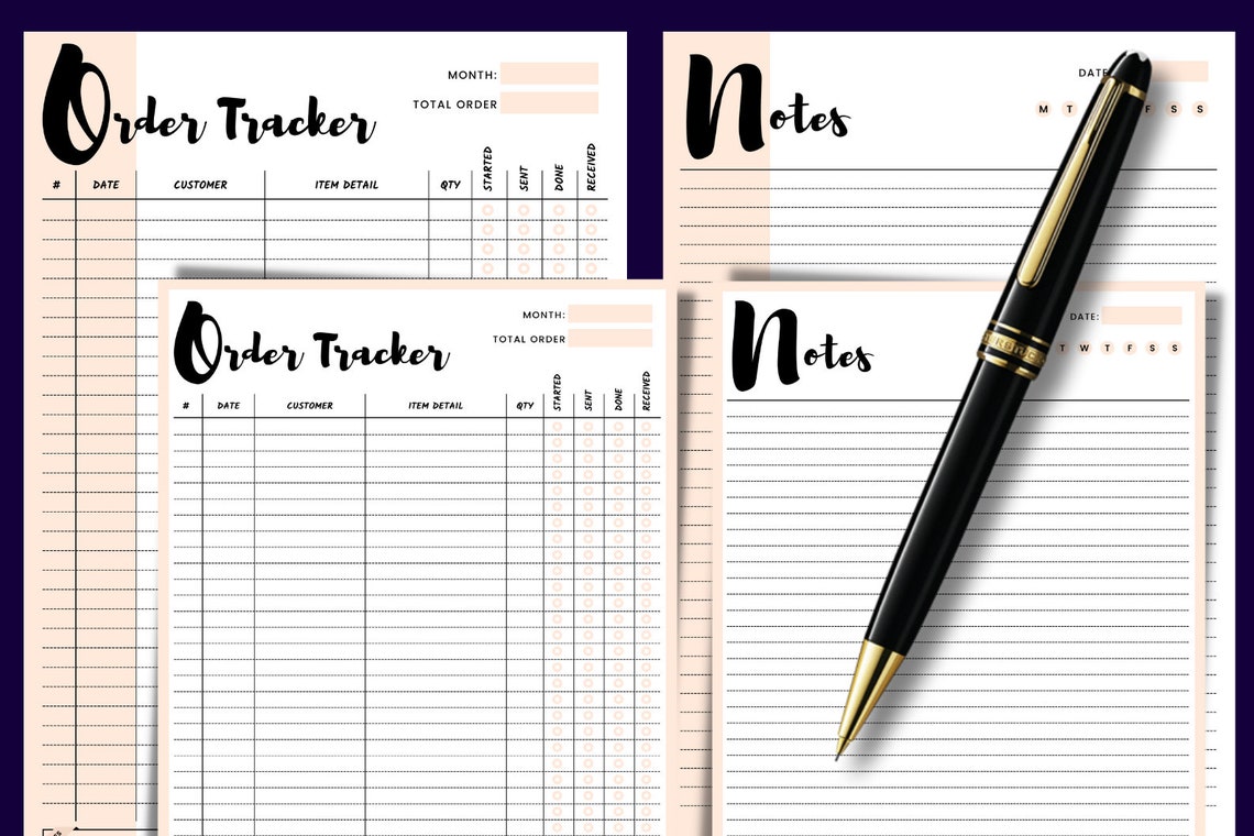 Keychain Order Form Template, Custom Order Form, Wholesale Order Form ...