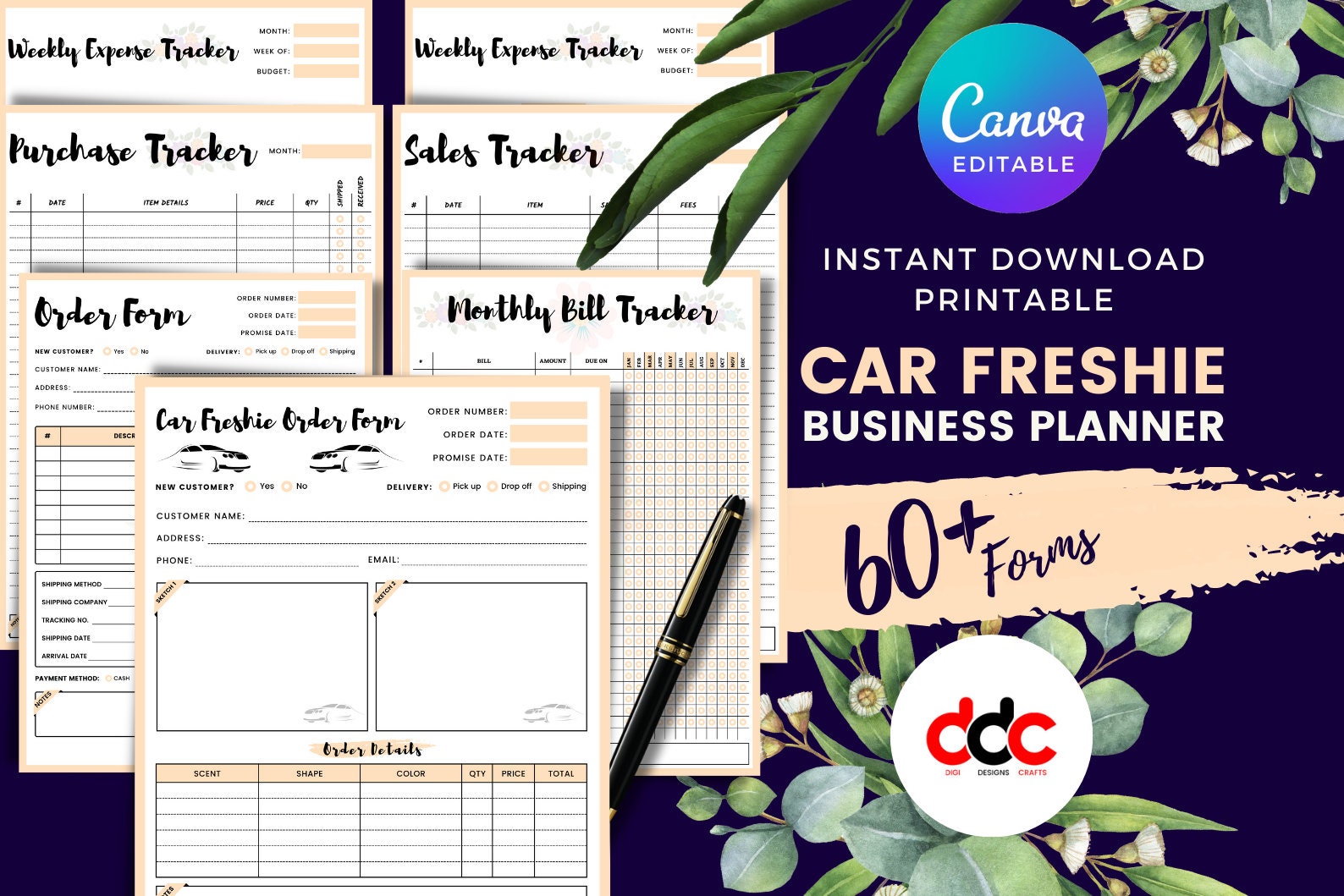 Car Freshie Business Planner, Order Form, Tracker, Custom Order ...
