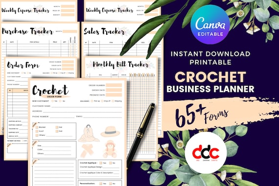 Crochet Business Planner Template Order Form Invoice - Etsy