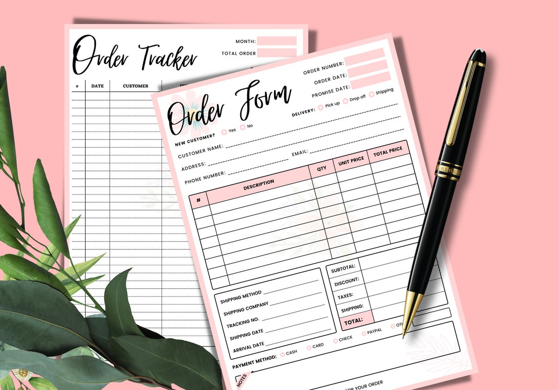 Custom Pen Order Form | Wholesale Order Form | Order Forms Template ...