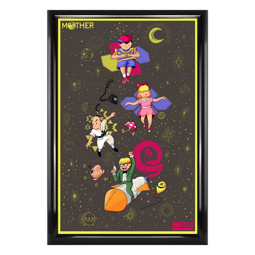 Earthbound/mother 2 - 12x18 High Quality Poster Print - Retro Super ...
