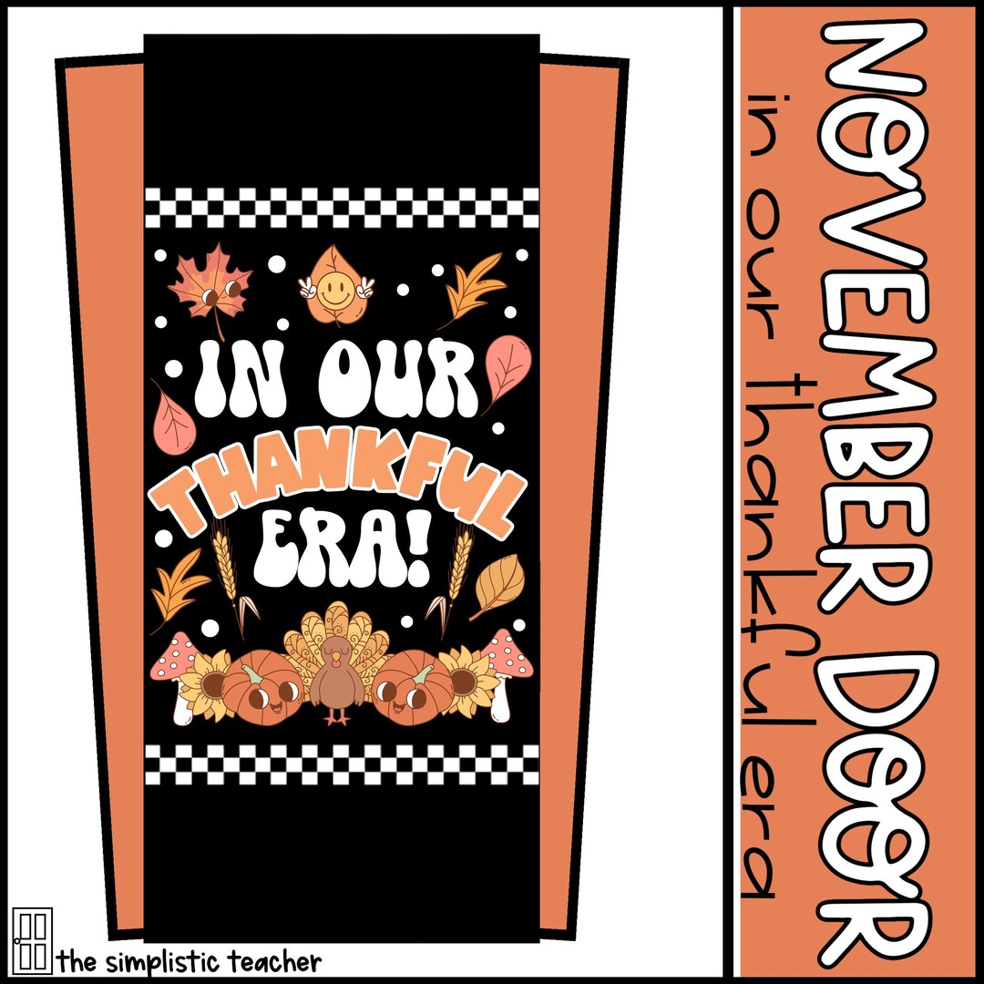 Groovy Retro Thanksgiving Door Decor Kit: Boho Turkey Bulletin Board ...