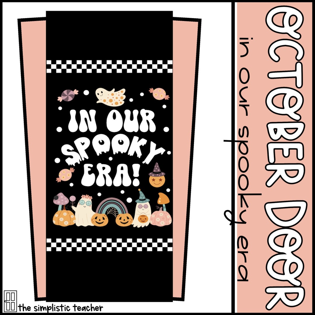 Groovy Retro Halloween Bulletin Board Kit: Spooky Era Ghost Decor ...