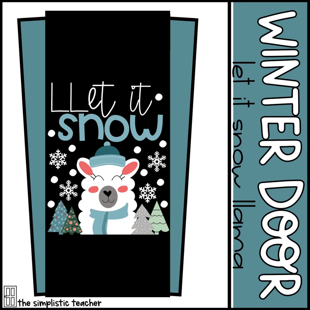 Llama Winter Decor- Classroom Bulletin Board- Llama Themed Door Set ...