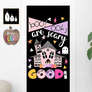 HAUNTED HOUSE BOOK Display-scary Ghost Door Decoration Kit-halloween ...