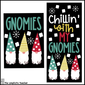 Winter Gnome Door Decoration Set: Classroom Bulletin Board (digital ...