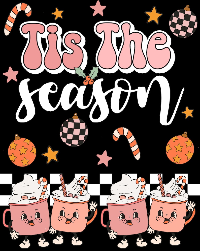 GROOVY RETRO CHRISTMAS Classroom Bulletin Board Kit Tis the - Etsy