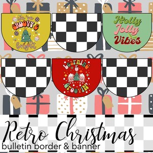 Retro Christmas Bulletin Board Kit: Printable Classroom Decor (PDF) - Etsy