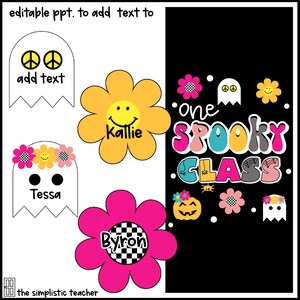 SPOOKY RETRO VIBES Door Decoration Kit-halloween Bulletin Board Set ...