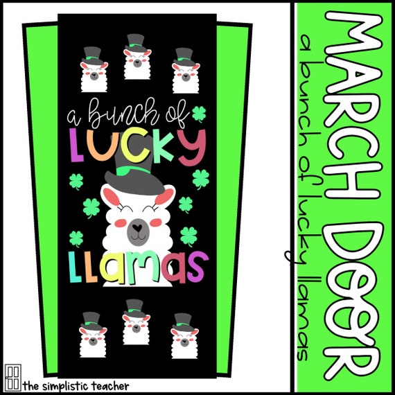 LLAMA ST. PATRICK'S Decor Classroom Bulletin Board Llama | Etsy