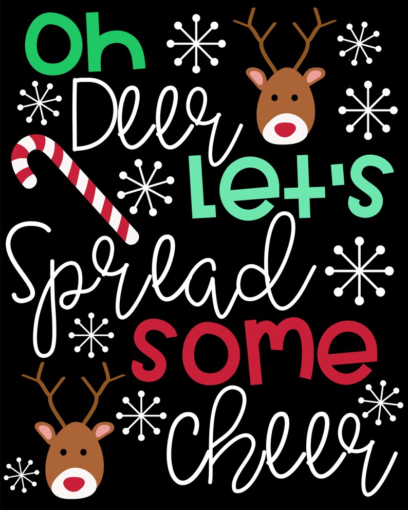 Winter Oh Deer Classroom Door Decor: Christmas Bulletin Board (digital ...