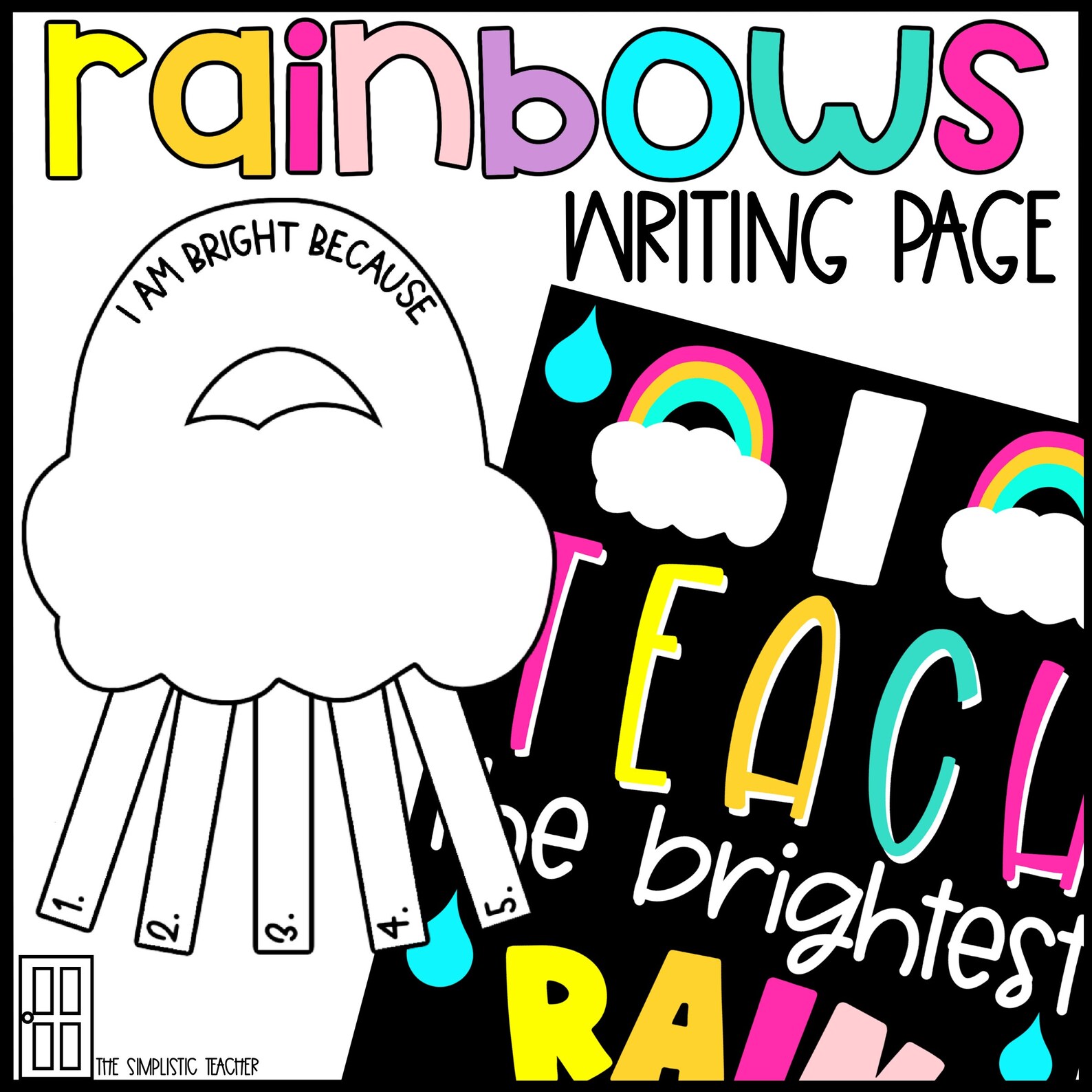 SUMMER RAINBOWS Door Decor Classroom Bulletin Board June - Etsy