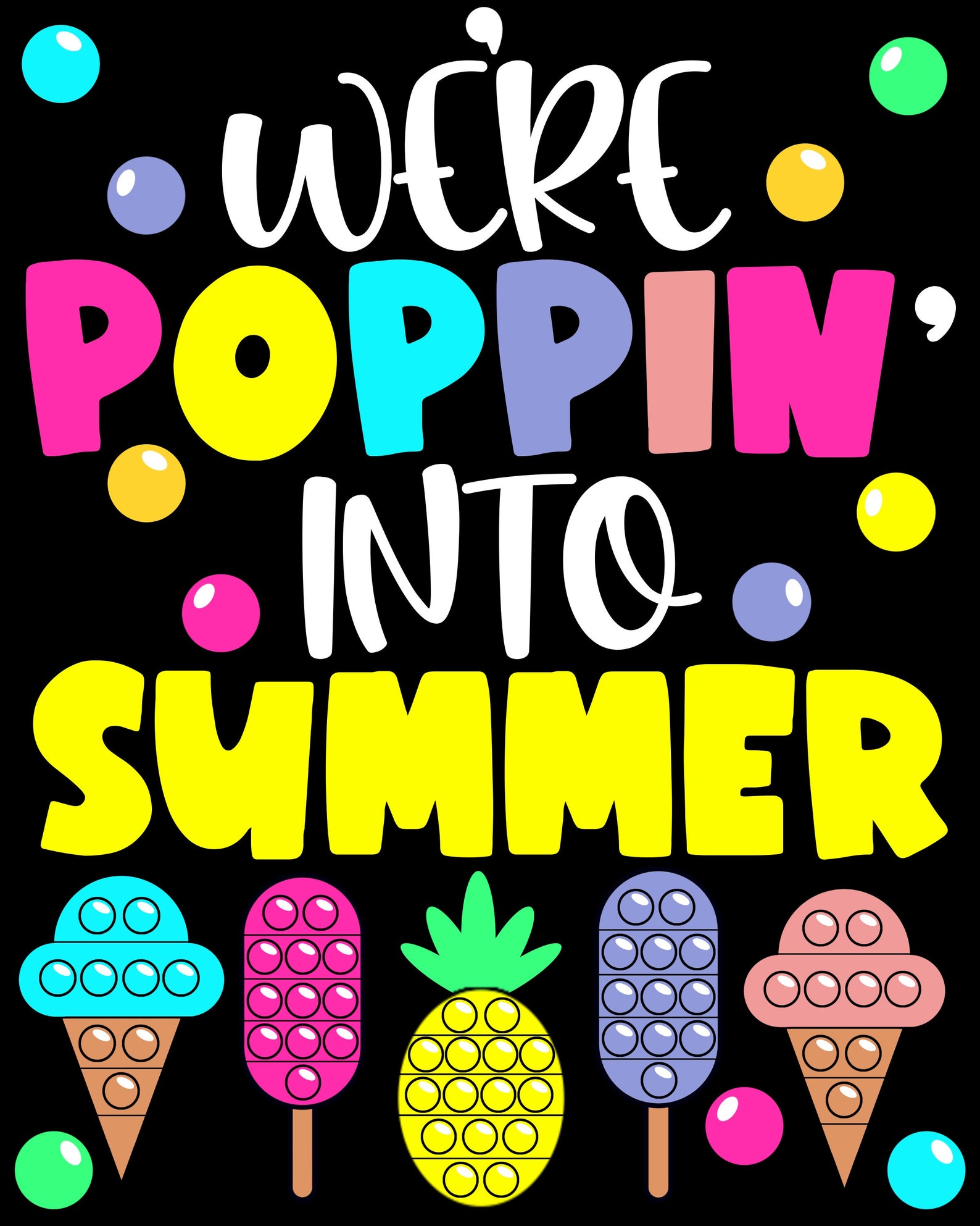 POP IT Summer Ice Cream Door Decor Classroom Bulletin Board - Etsy
