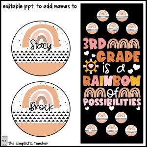 BOHO RAINBOW DOOR Kit- Classroom Bulletin Board- Back to School Door ...