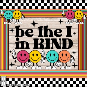 GROOVY KINDNESS RETRO Smiley Face Bulletin Board Decor- Bulletin Board ...