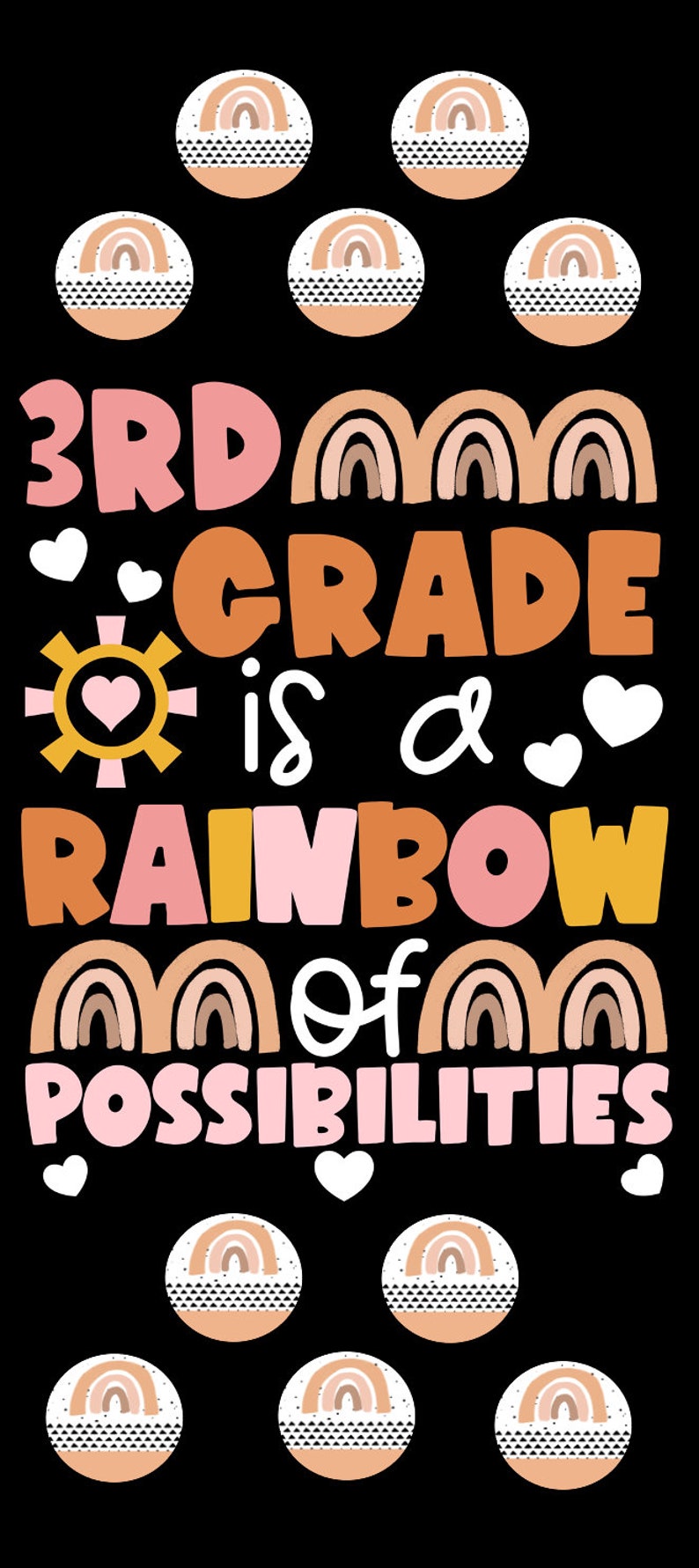 BOHO RAINBOW DOOR Kit Classroom Bulletin Board Back to - Etsy