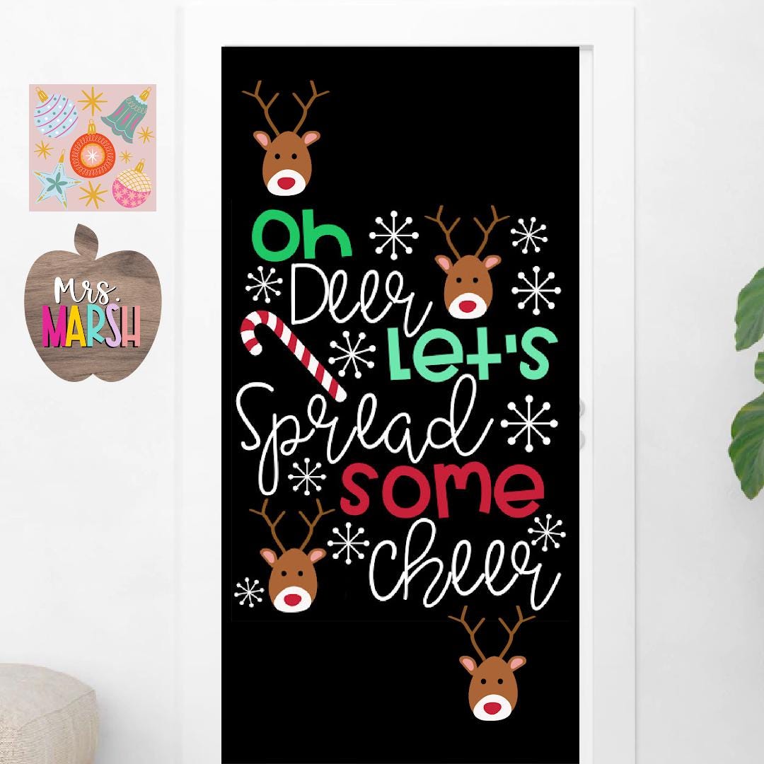 Winter Oh Deer Decor- Classroom Bulletin Board- Winter Deer Door Set ...