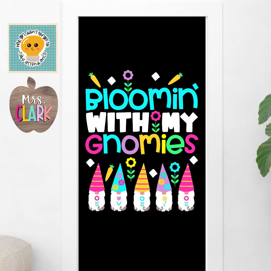 SPRING GNOME CLASSROOM Decor-teacher Bulletin Board Gnome Themed ...