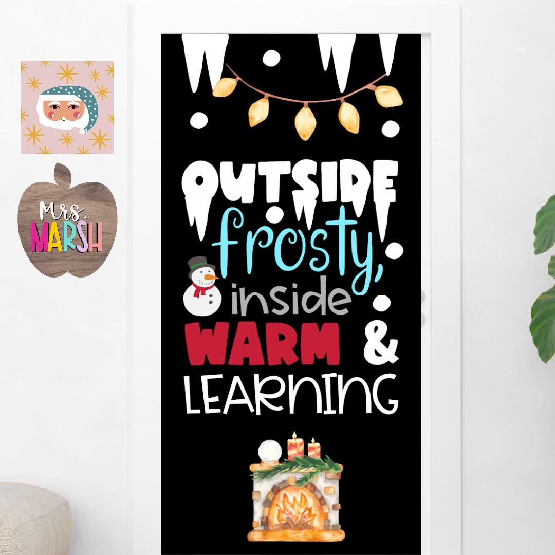 Frosty Snowman Classroom Door Decor: Winter Bulletin Board (digital ...