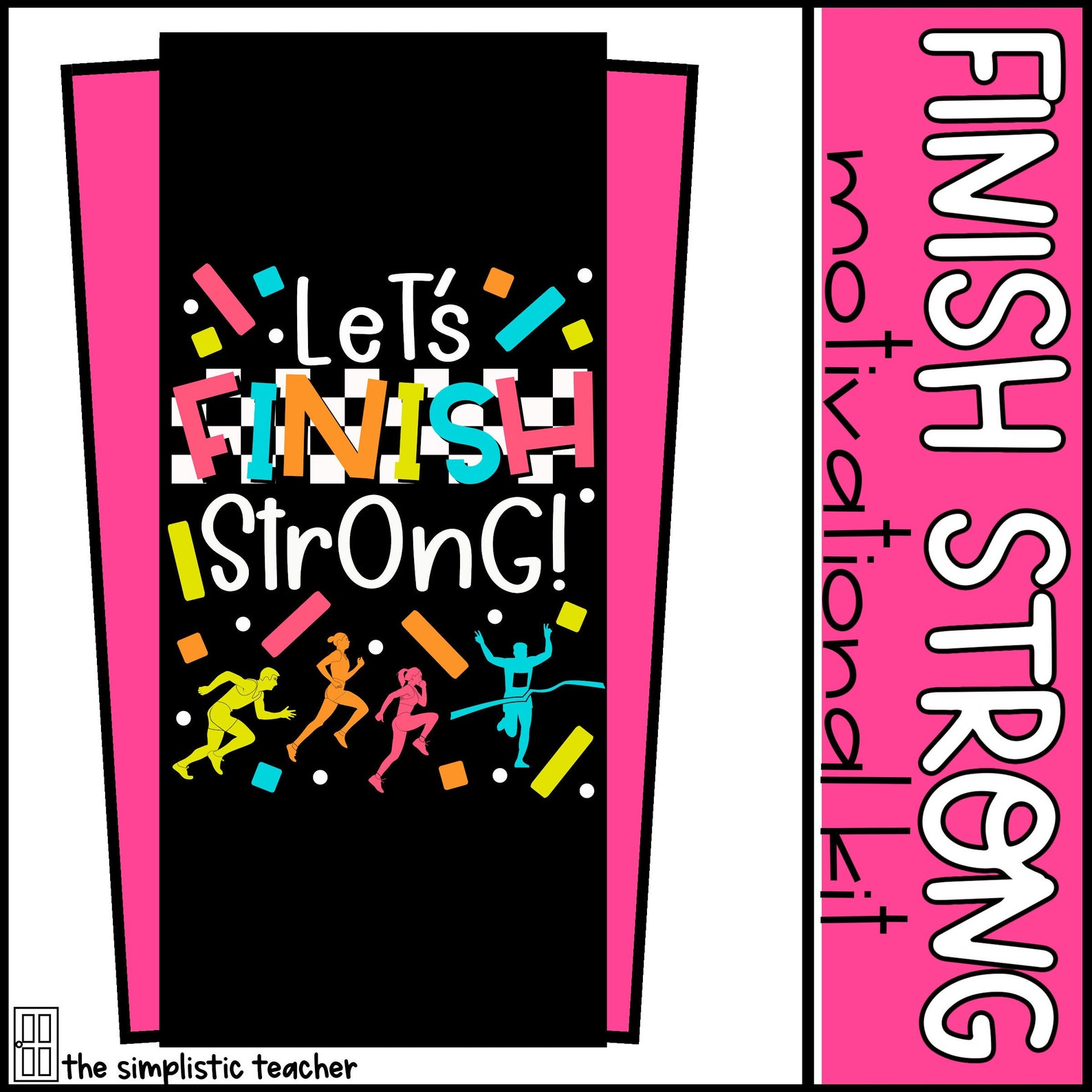 Finish Strong Door Decor: Classroom Bulletin Board Set (digital Download) - Etsy