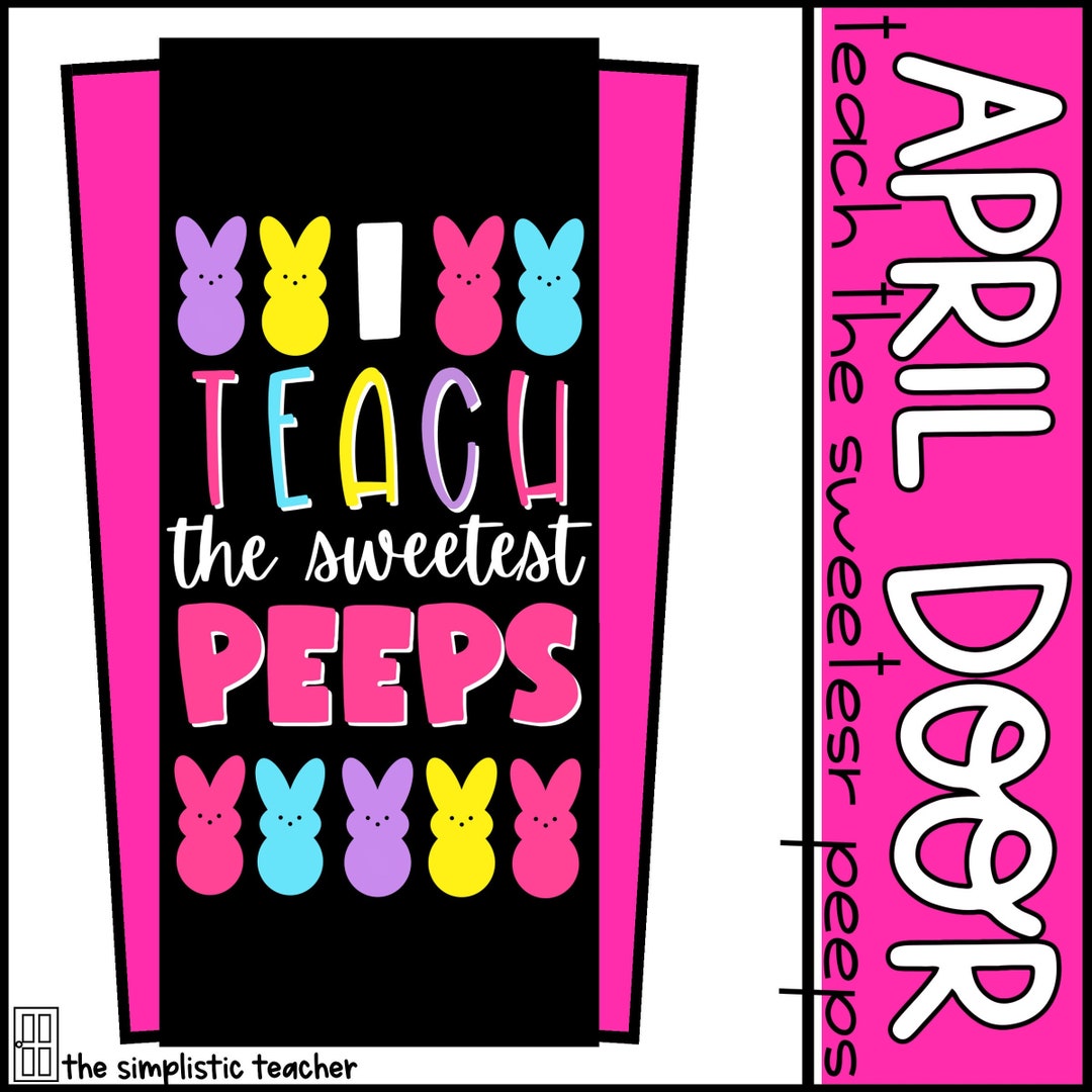 Peeps Easter Door Decor: Classroom Bulletin Board (digital Download) - Etsy