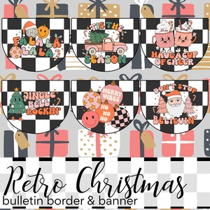 Retro Christmas Bulletin Board Kit: Printable Classroom Decor (PDF) - Etsy