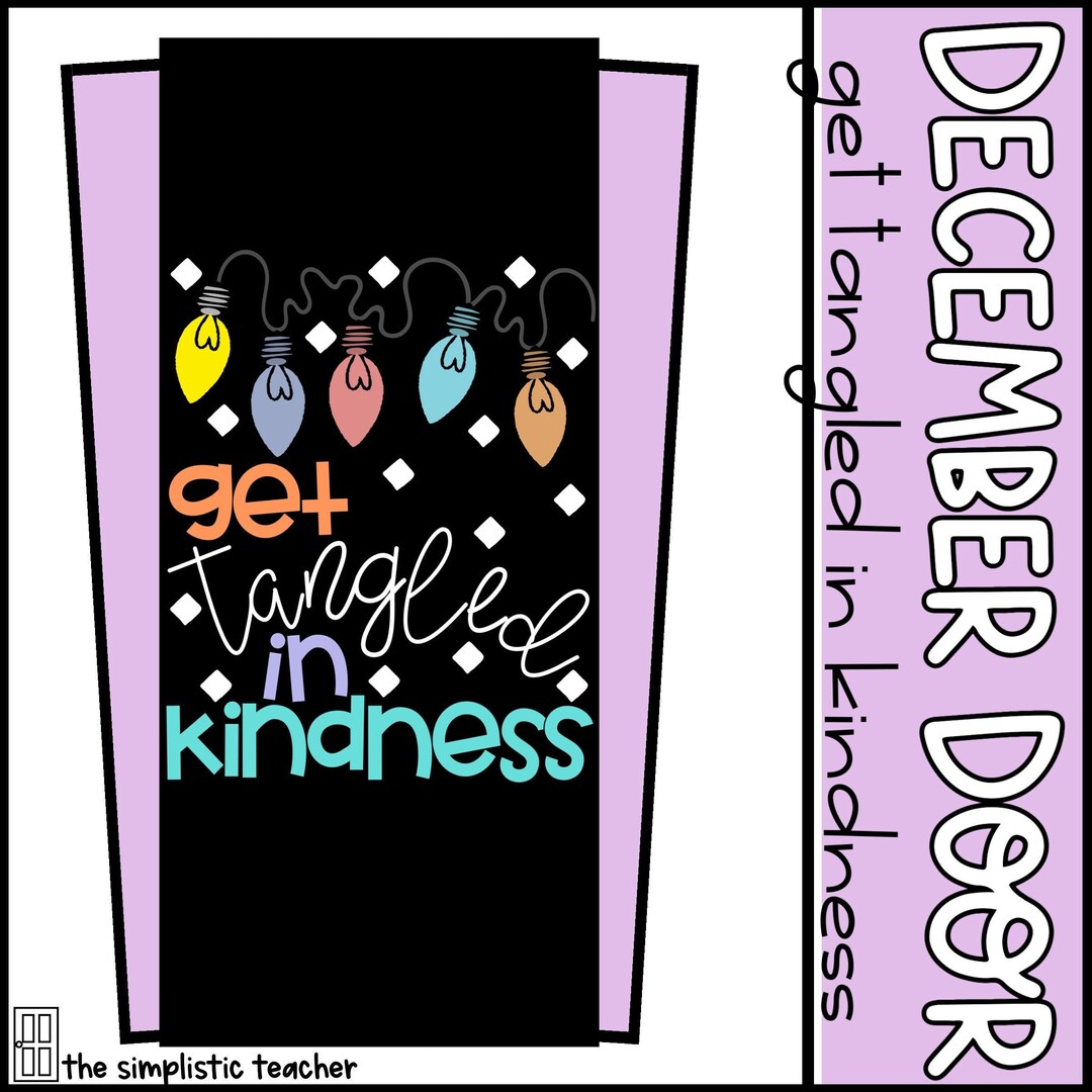 Kindness Holiday Decor Classroom Bulletin Board Winter Themed Door Set ...