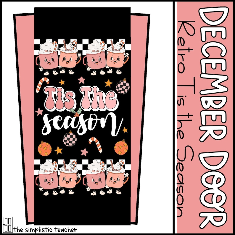 GROOVY RETRO CHRISTMAS Classroom Bulletin Board Kit Tis the - Etsy