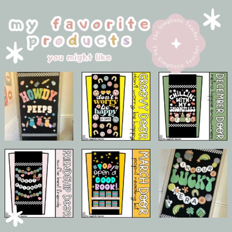 Peeps Easter Door Decor: Spring Classroom Bulletin Board Set - Etsy