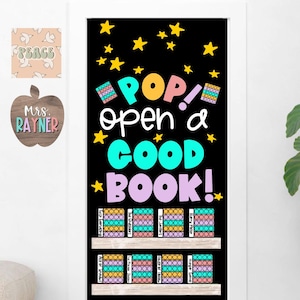 POP IT READING Kit Classroom Bulletin Board Read Across America School ...