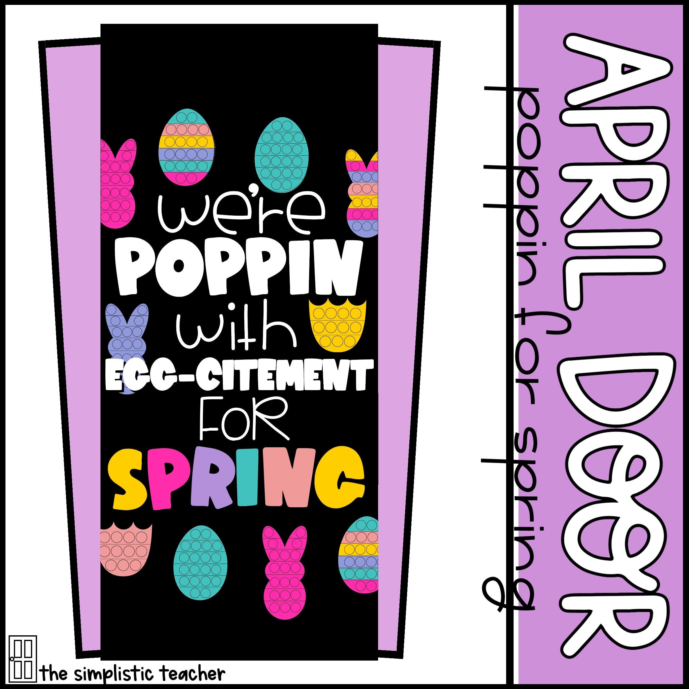 Pop It Easter Door Decor: Spring Classroom Bulletin Board (digital ...