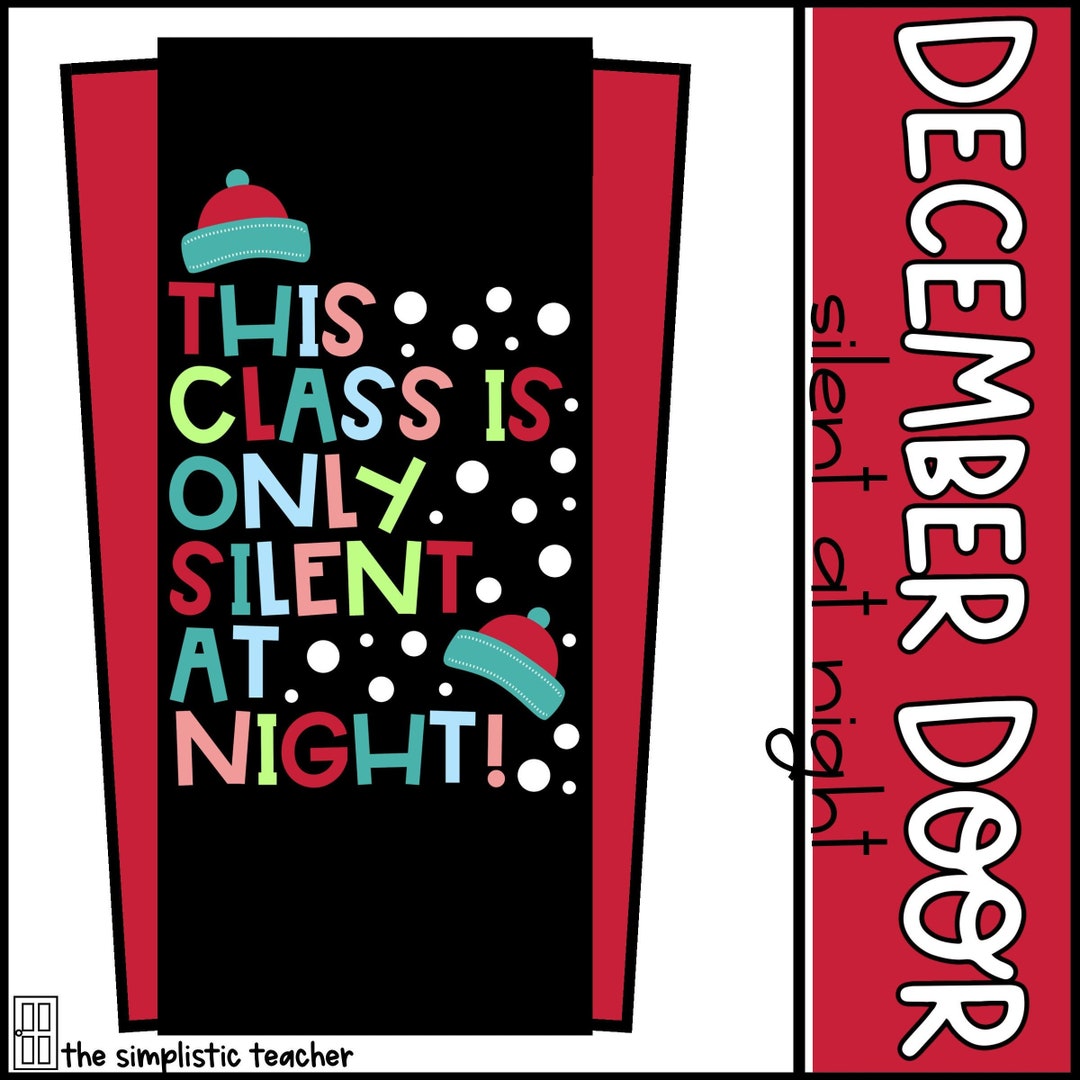 Silent at Night Holiday Decor Classroom Bulletin Board Winter Themed ...