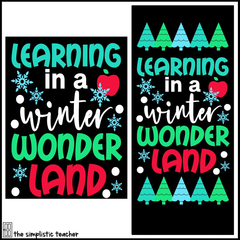 Winter Wonderland Classroom Door Decor Set (digital Download) - Etsy